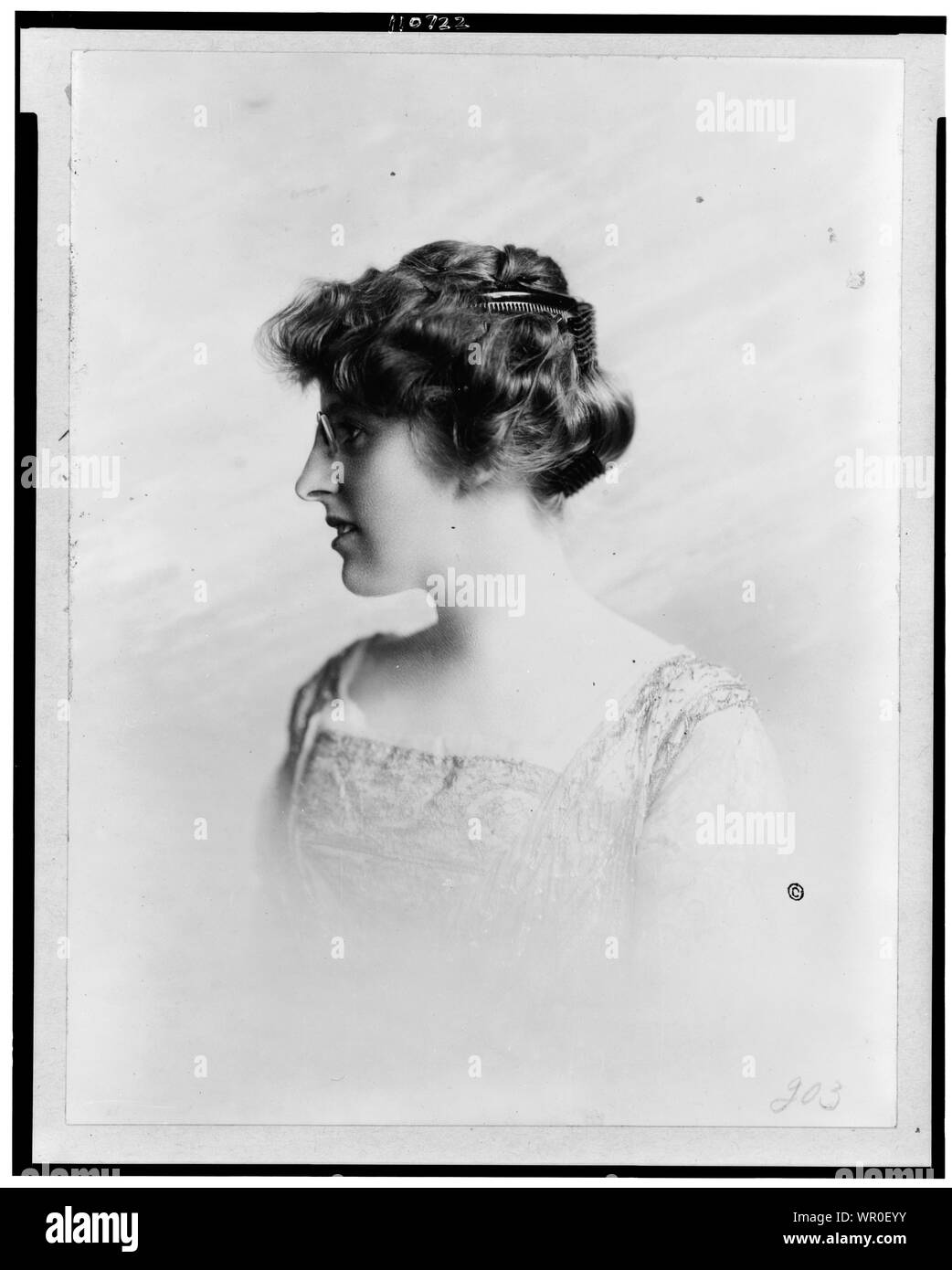 Margaret Wilson, head-and-shoulders portrait, facing left Stock Photo ...