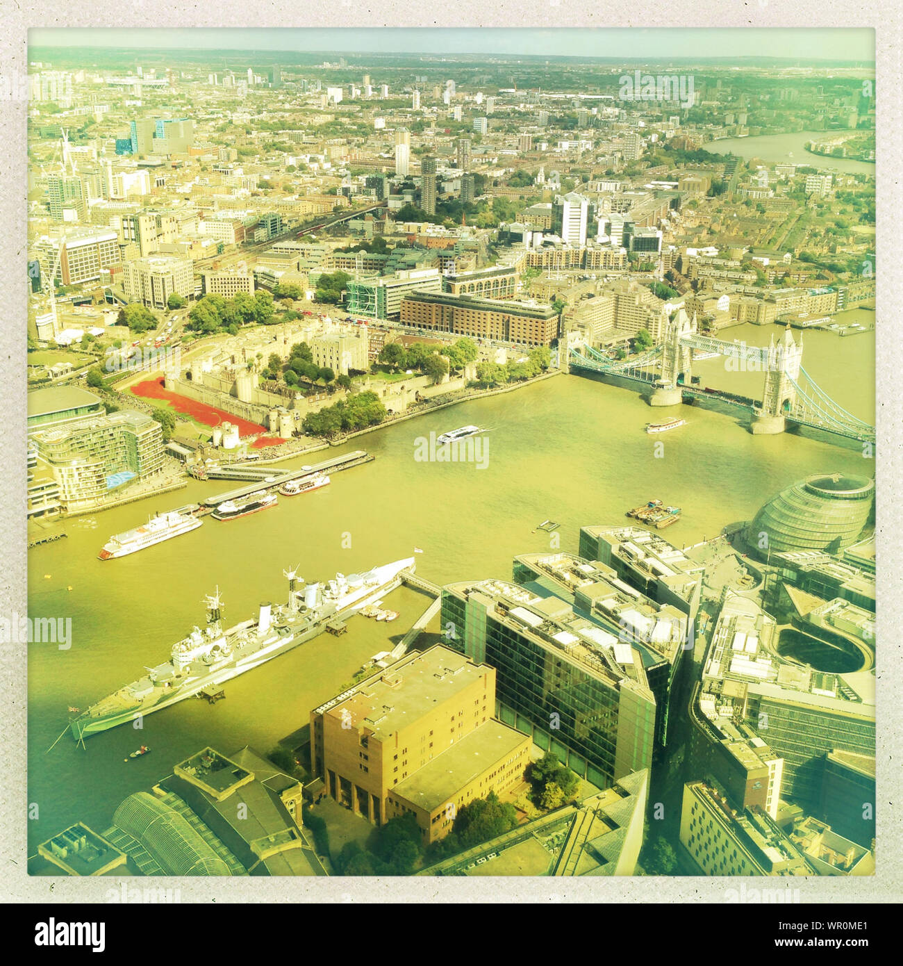 Aerial view tower bridge hi-res stock photography and images - Alamy
