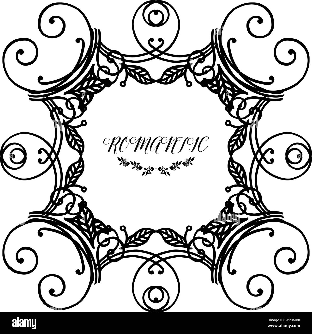 Border of floral frame, for vintage style leaf floral frame background ...