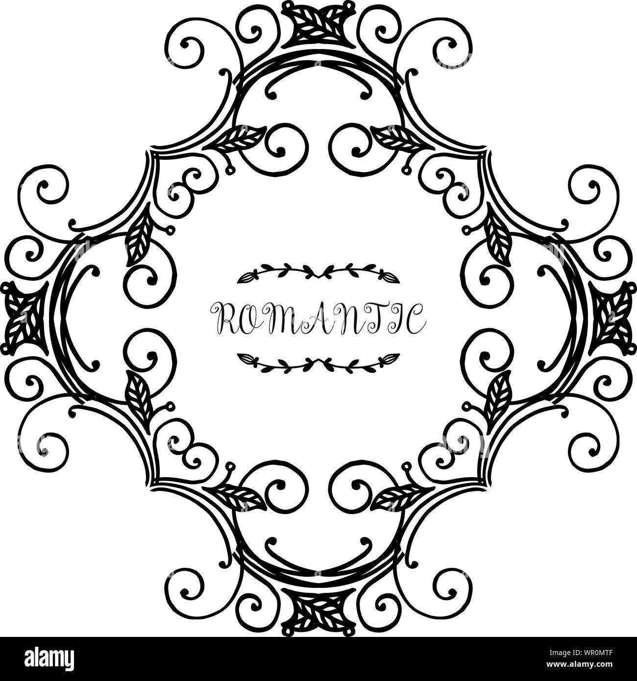 Border of floral frame, for vintage style leaf floral frame background ...