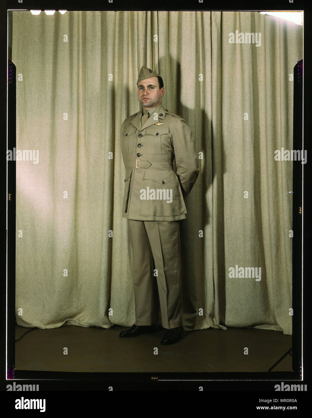 Marine Corps Major in summer uniform, W[orld] W[ar] II Stock Photo - Alamy