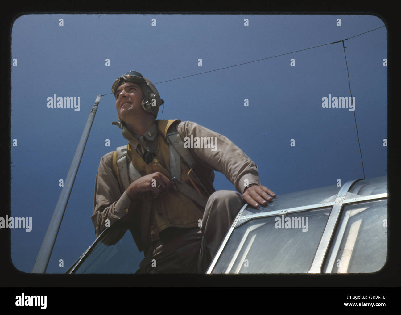 Marine Corps lieutenant studying glider piloting at Page Field, Parris ...