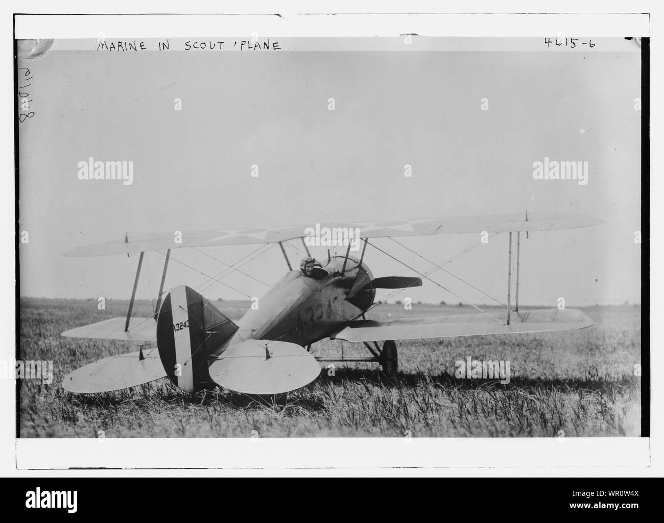 Marine in Scout plane Stock Photo - Alamy