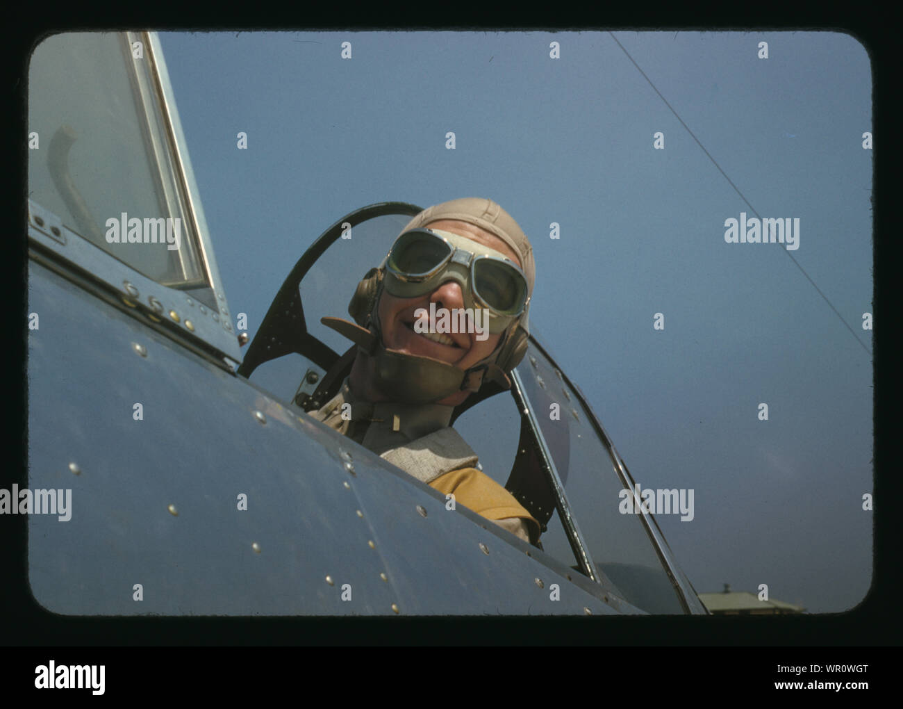 Marine lieutenant, glider pilot in training, ready for take-off at Page ...