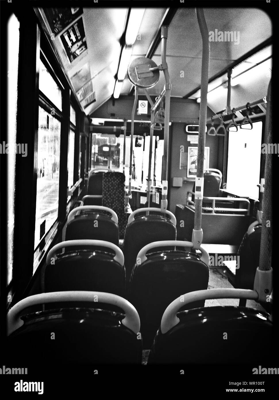 Bus seat empty Black and White Stock Photos & Images - Alamy