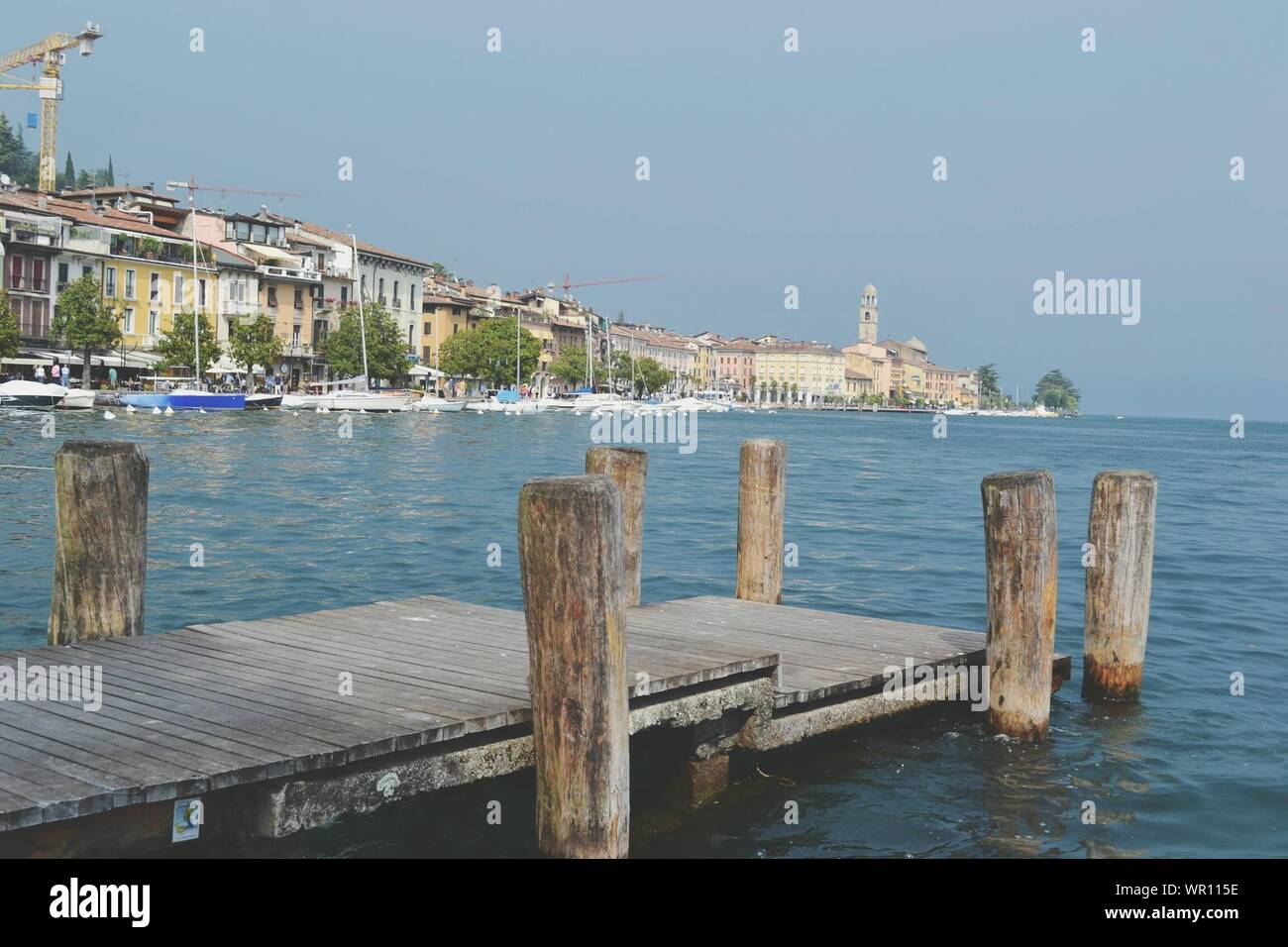 Wooden Pier In Sea Stock Photo - Alamy