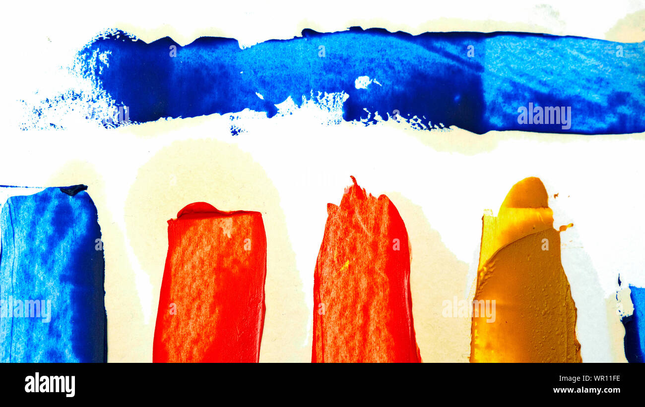 Brush strokes with oil paints. Artistic abstract. Design elements ...