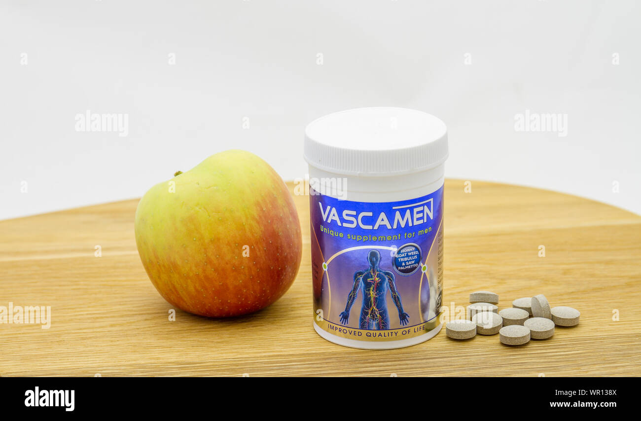 Johannesburg, South Africa - a container of Vascamen health supplement ...