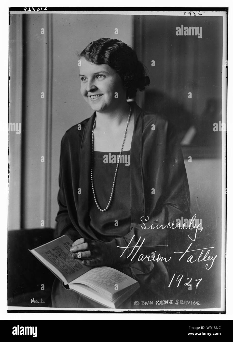 Marion Talley, 1927 Stock Photo - Alamy