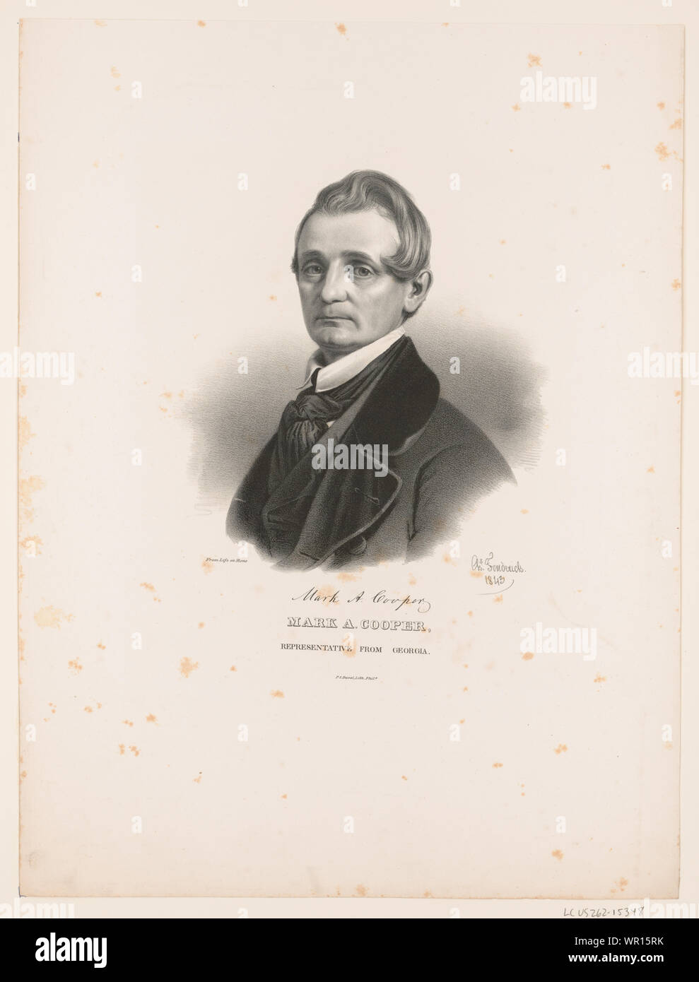 Mark A. Cooper, representative from Georgia / from life on stone Chs ...