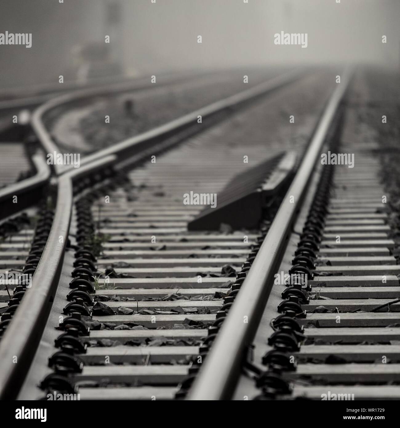 Rail way tracks up close hi-res stock photography and images - Alamy