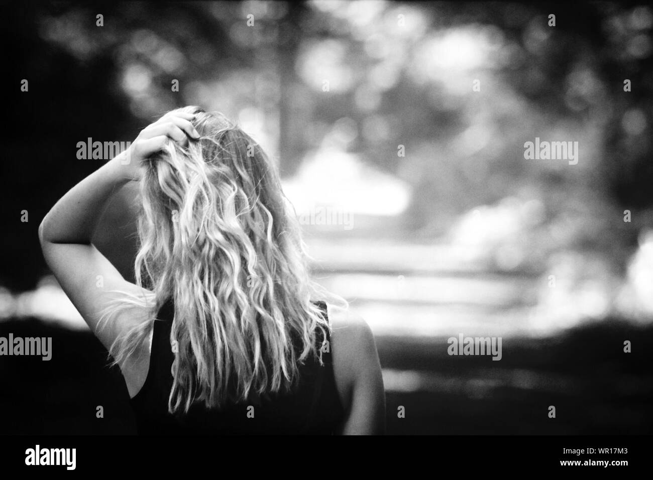 Hand rear view Black and White Stock Photos & Images - Alamy