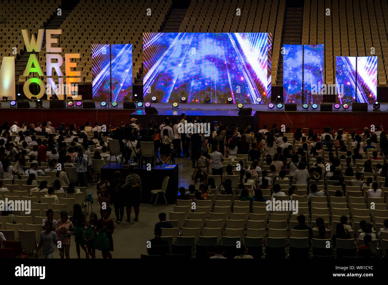 Sep 7, 2019 People watching a performance at Philippine Arena, Bulacan ...