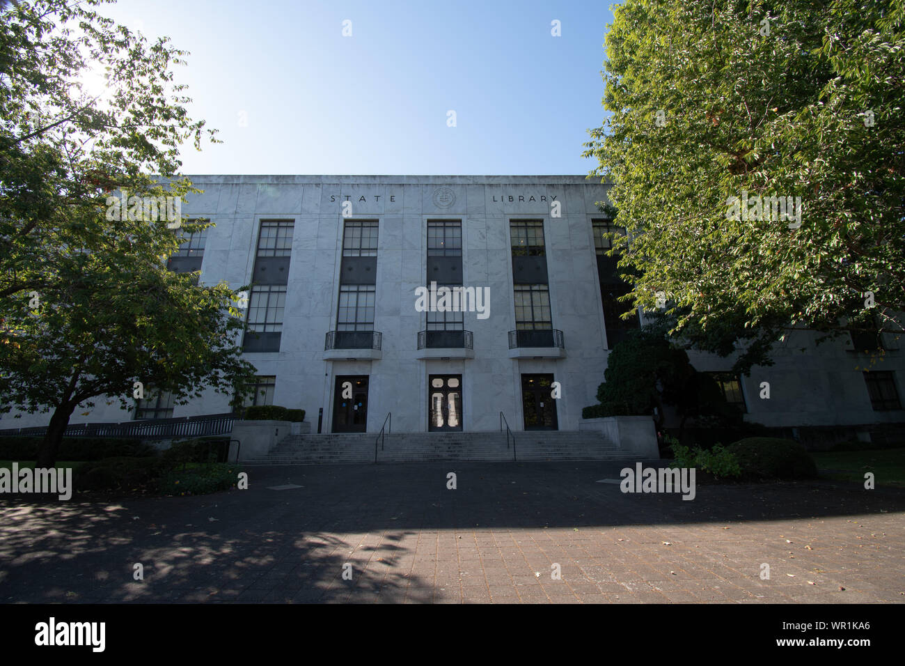 The Oregon State Library building in Salem, near the capitol building ...