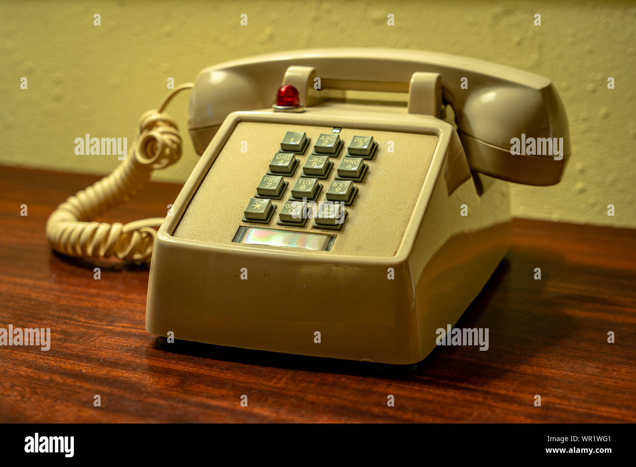 Vintage phone with a digital number pad Stock Photo - Alamy