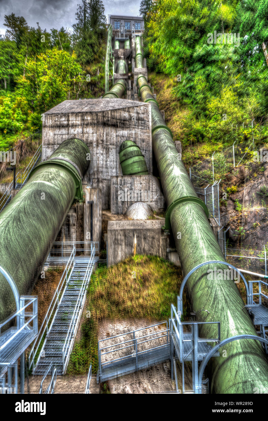 Hydroelectric Plant Water Tubes Stock Photo - Alamy