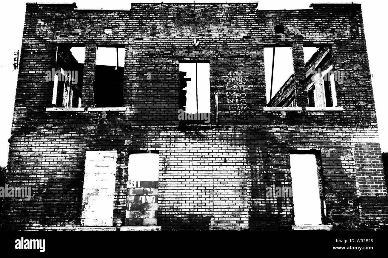 Exterior Of Damaged Building Stock Photo - Alamy