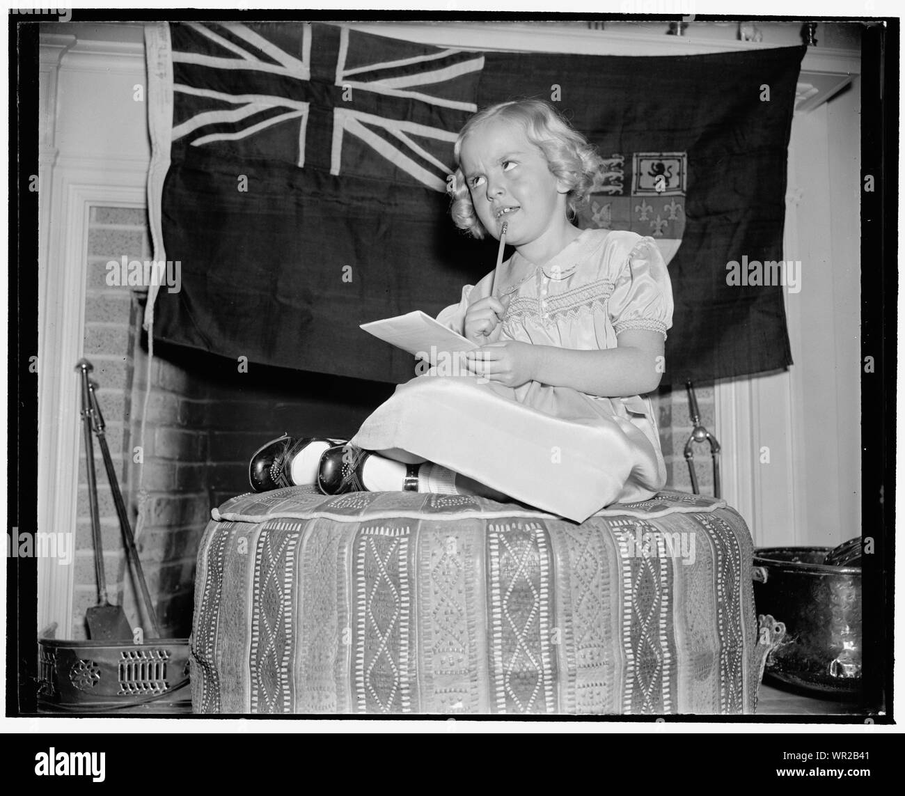 Mary Riddell, daughter of the Counselor of the Canadian Legation and ...