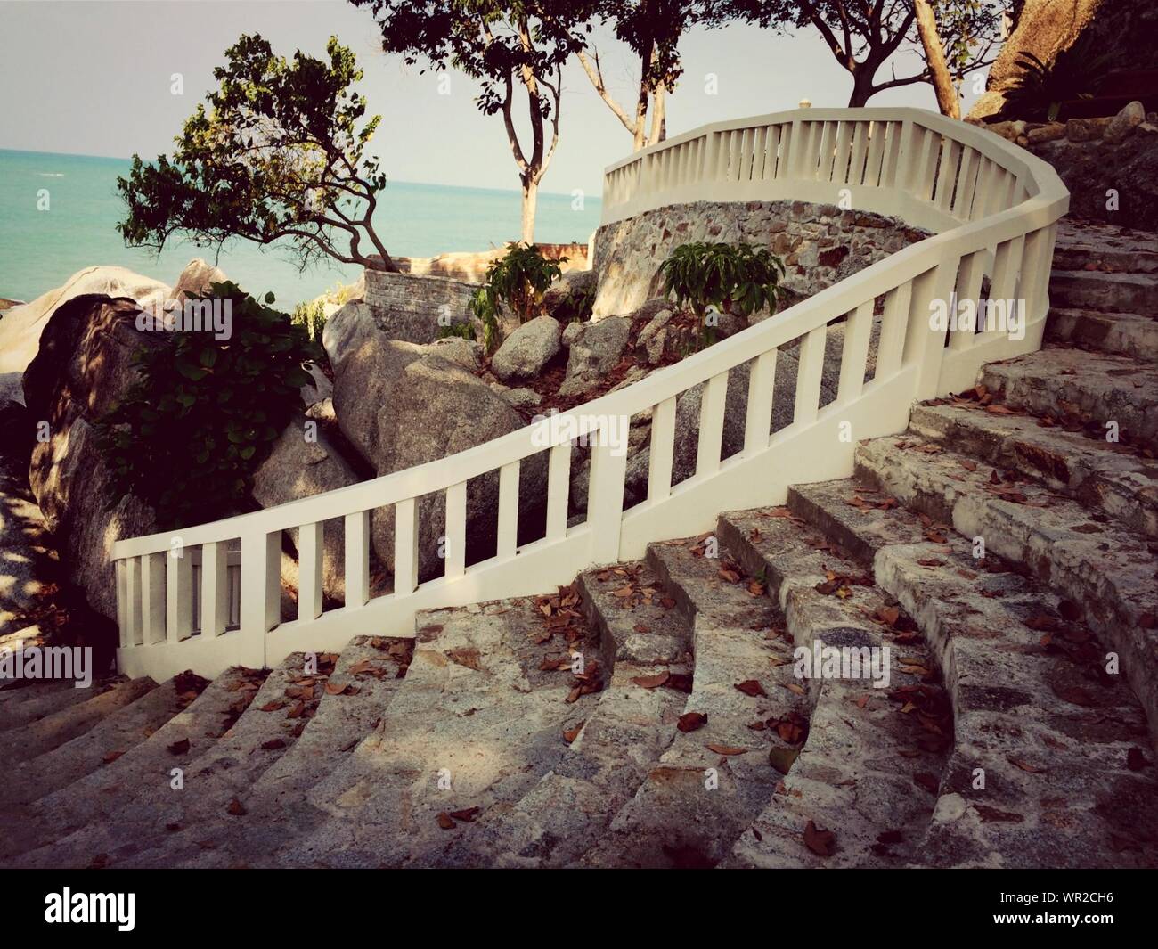 White stone steps hi-res stock photography and images - Alamy