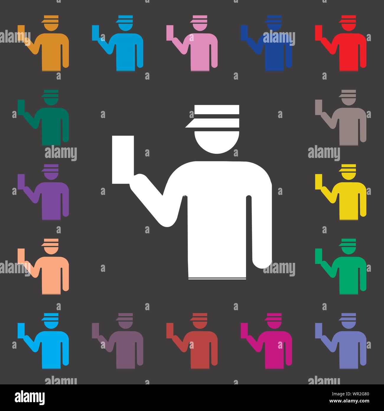 Inspector iconi sign. Lots of colorful symbols for your design. Vector ...