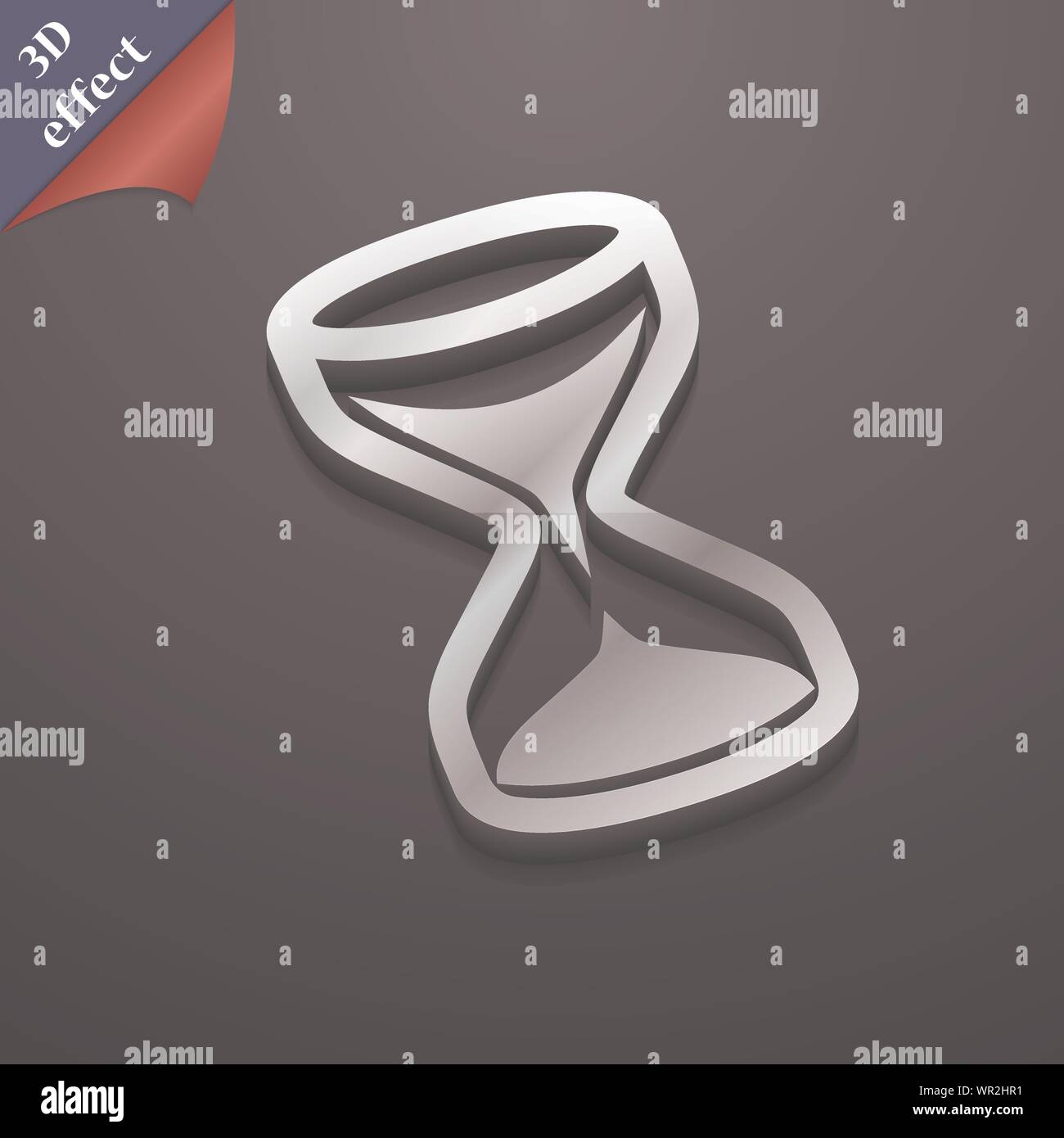 hourglass icon symbol. 3D style. Trendy, modern design with space for ...