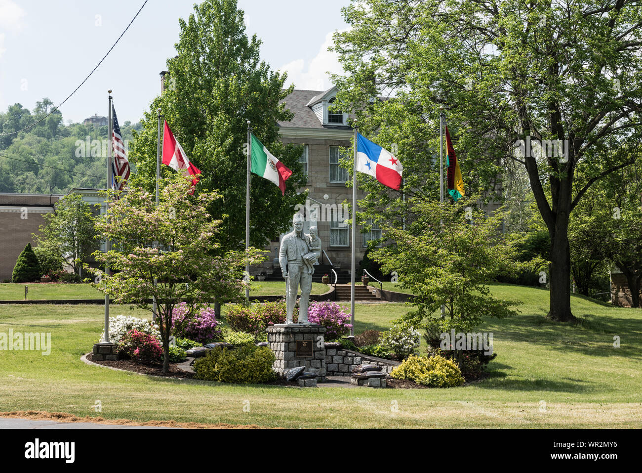 Masonic statue outside the Scottish Rite Cathedral in Wheeling, West ...
