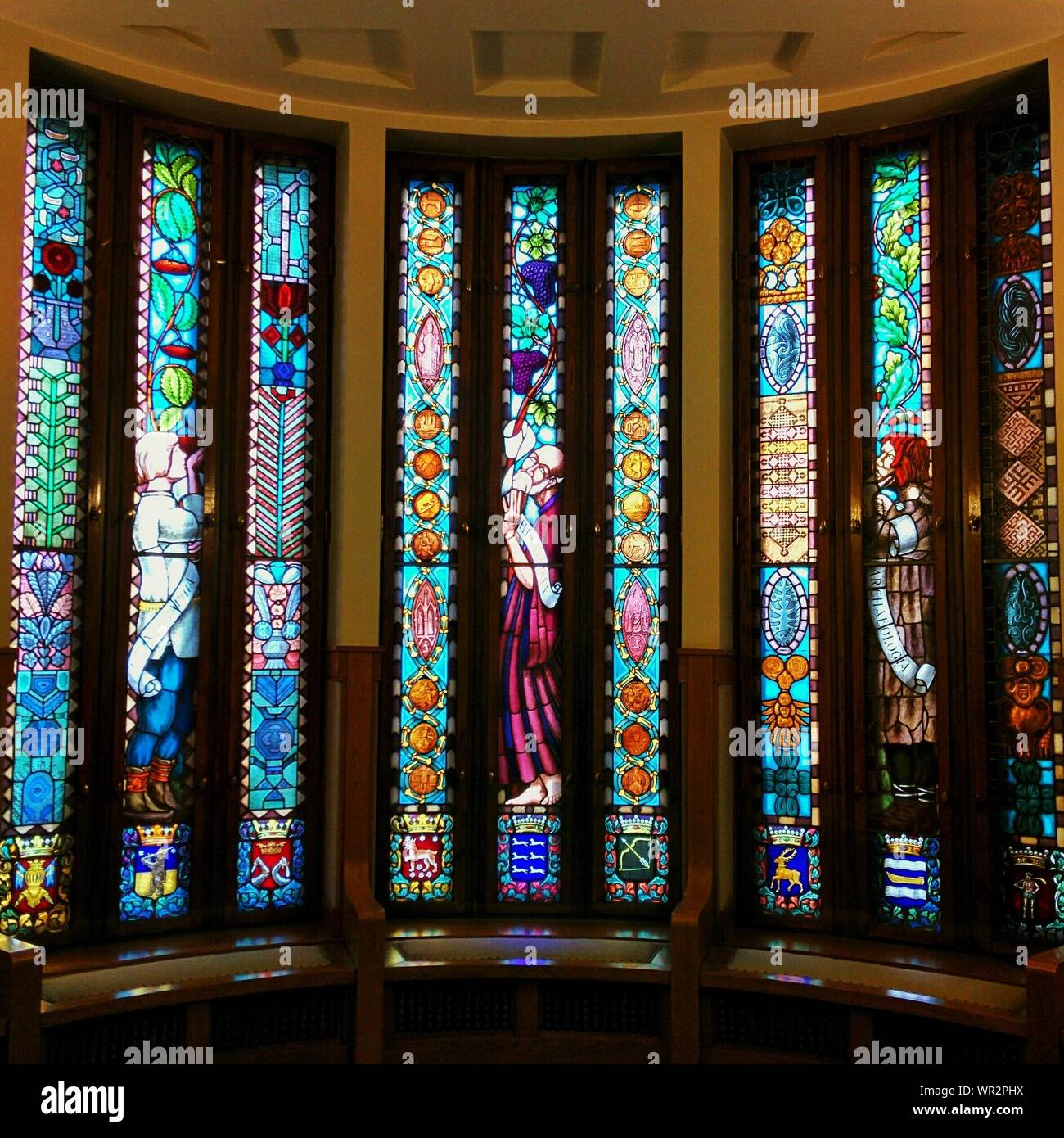 Multi colored stained glass art glass hi-res stock photography and ...