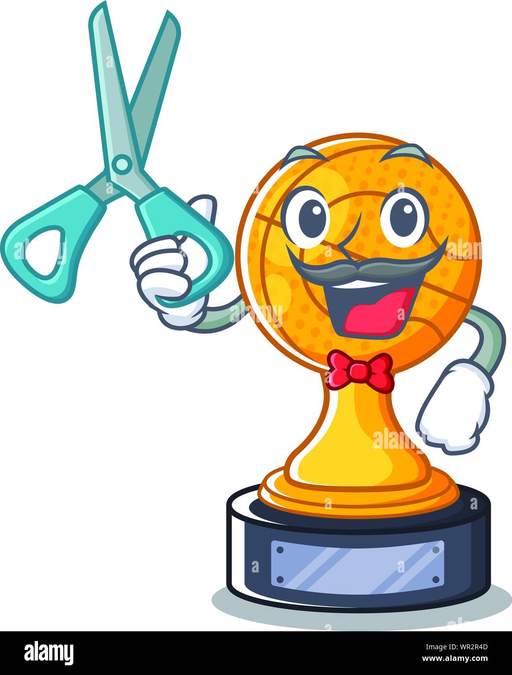 Barber basketball trophy isolated in the mascot Stock Vector Image ...