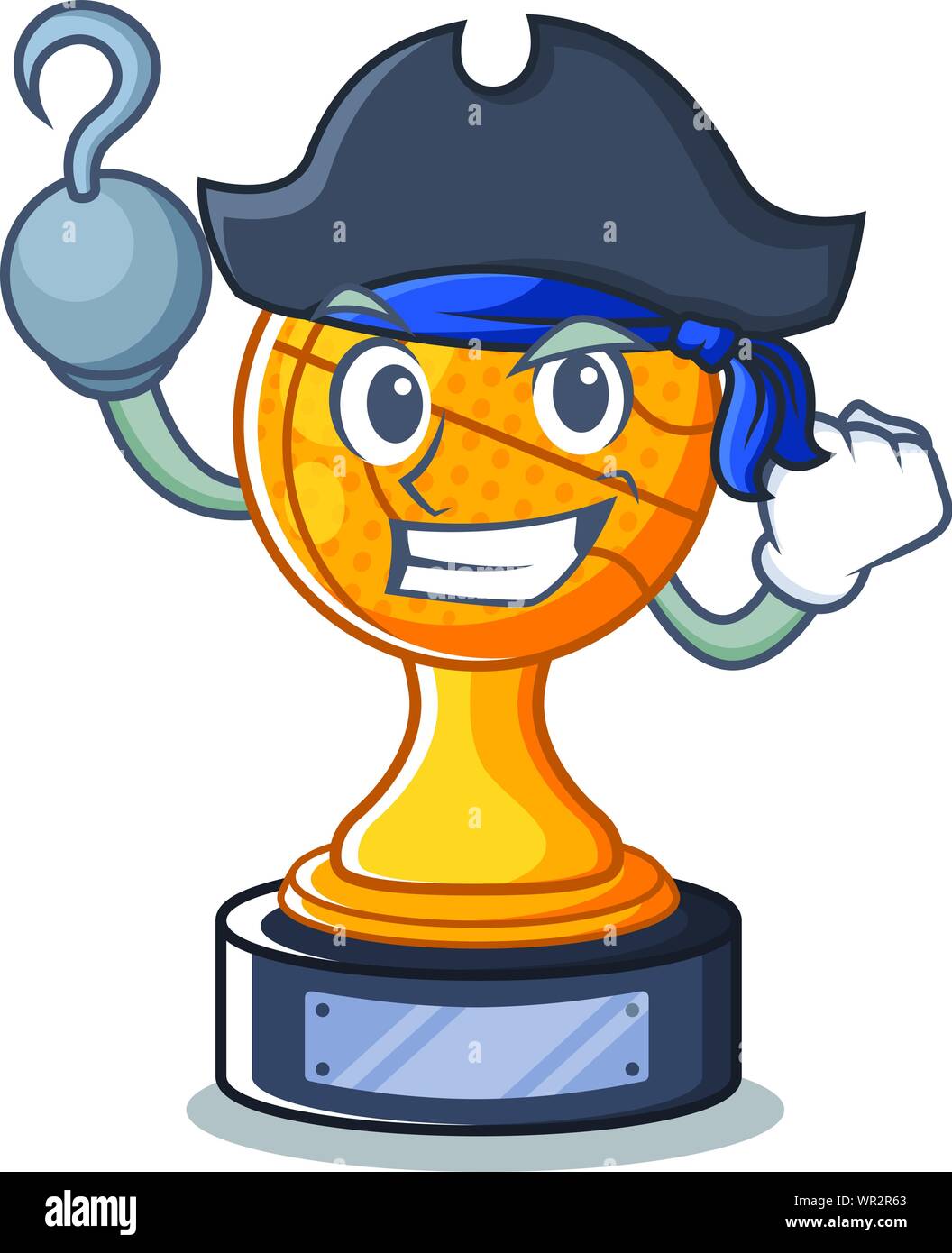 Pirate basketball trophy isolated in the mascot Stock Vector Image ...