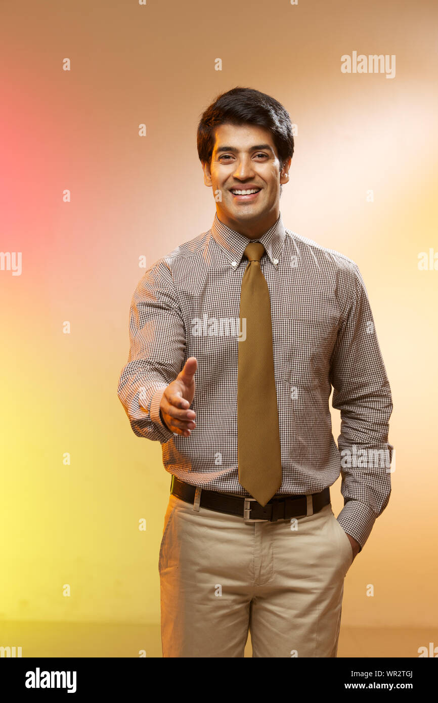 Businessman one handshake hi-res stock photography and images - Alamy