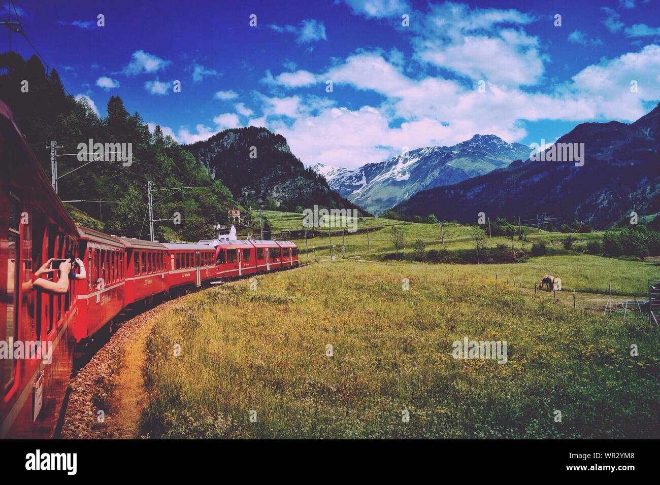 Train in scenery hi-res stock photography and images - Alamy