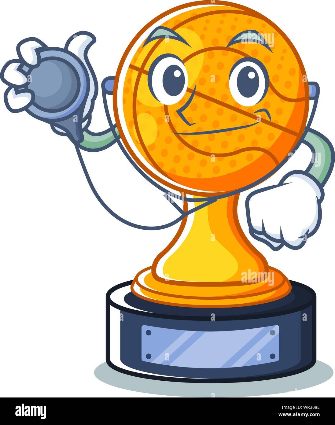Doctor basketball trophy isolated in the mascot Stock Vector Image ...
