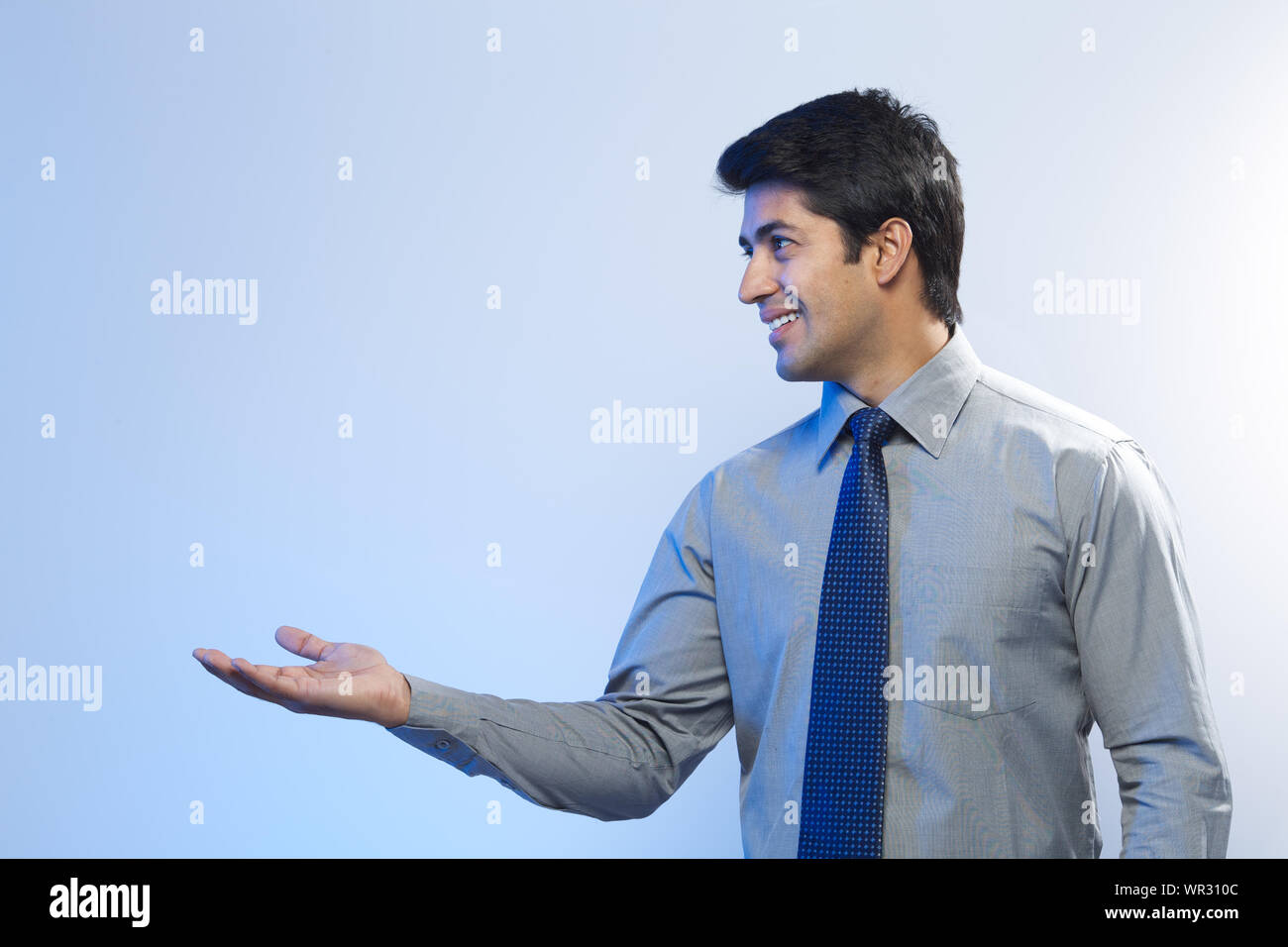 Standing looking away smiling human representation hi-res stock ...