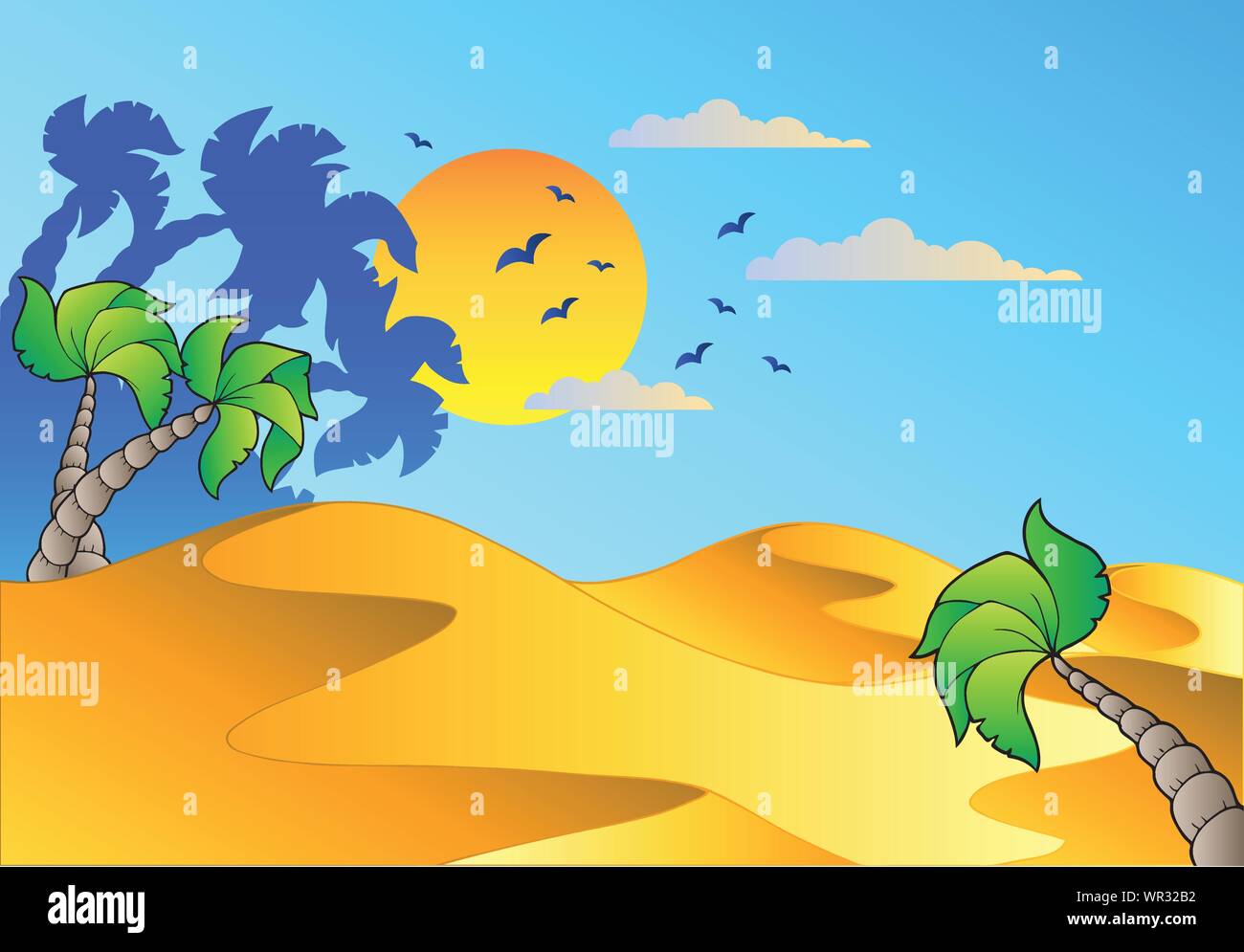 Desert view area Stock Vector Images - Alamy
