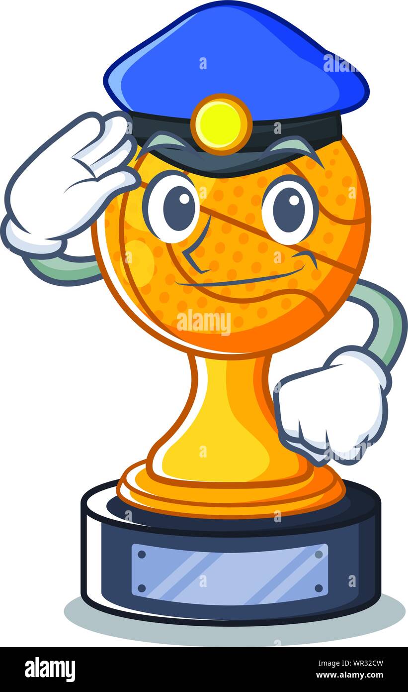 Police basketball trophy isolated in the mascot Stock Vector Image ...