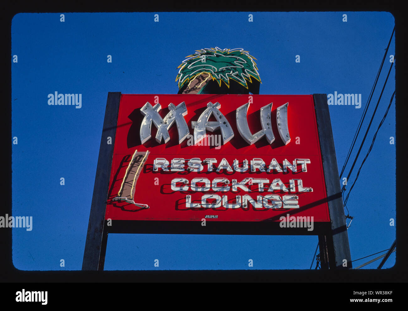 Maui Restaurant sign, Brockton, Massachusetts Stock Photo - Alamy