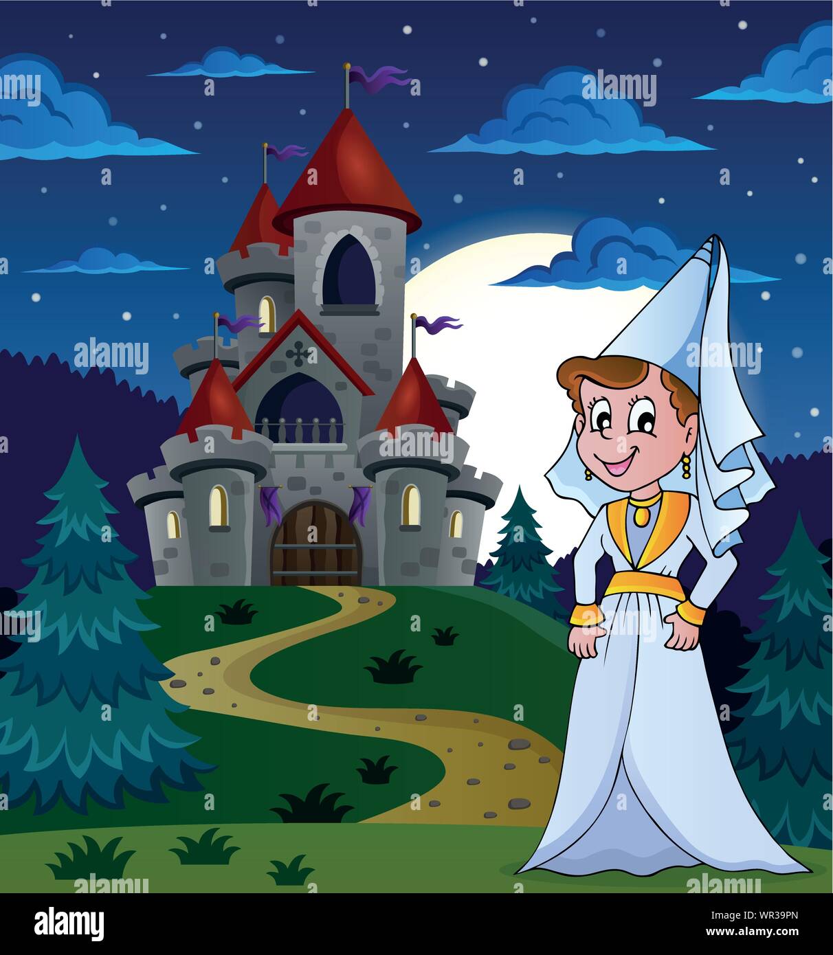 Medieval lady of the castle hi-res stock photography and images - Alamy