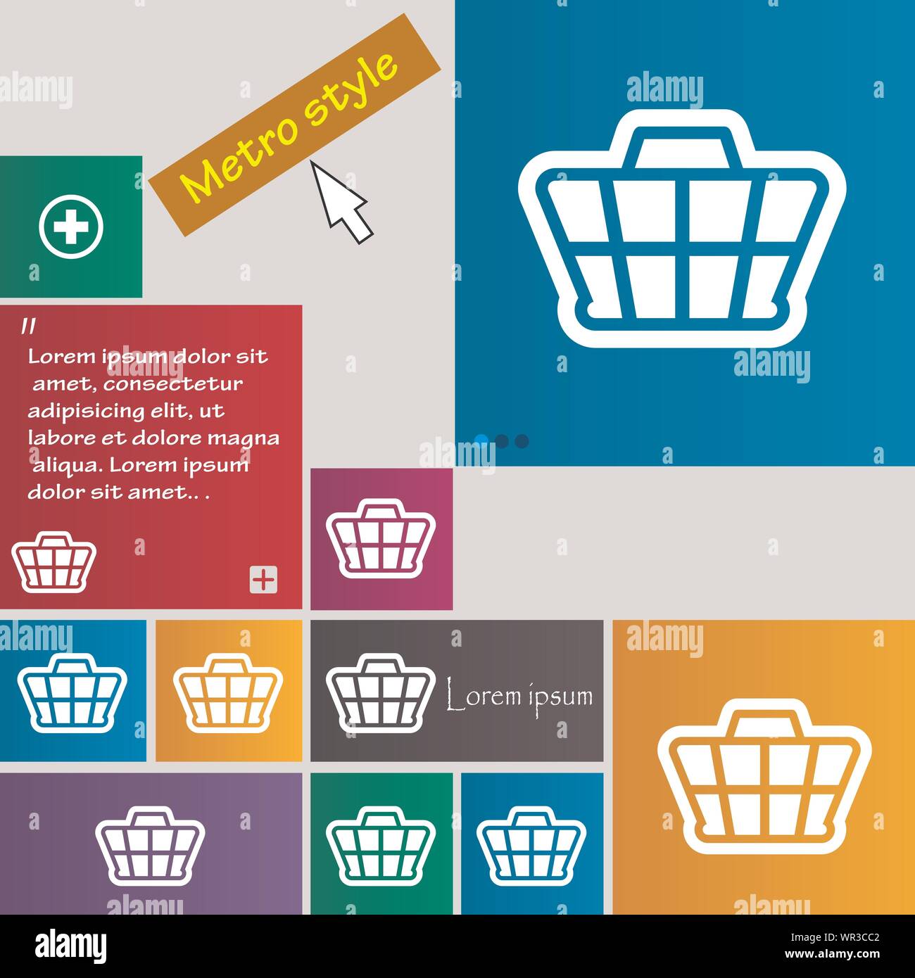 Shopping Cart Icon Sign Buttons Modern Interface Website Buttons With Cursor Pointer Vector 7756