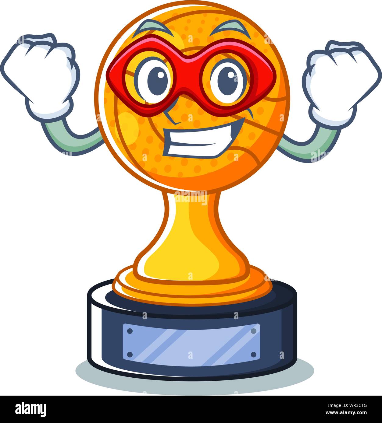 Super hero cartoon basketball trophy display in drawer Stock Vector ...