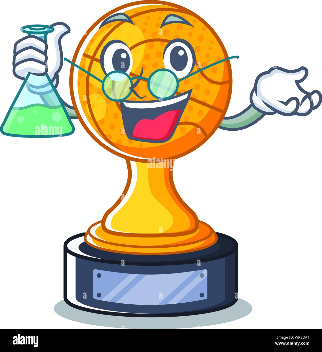 Professor cartoon basketball trophy display in drawer Stock Vector ...