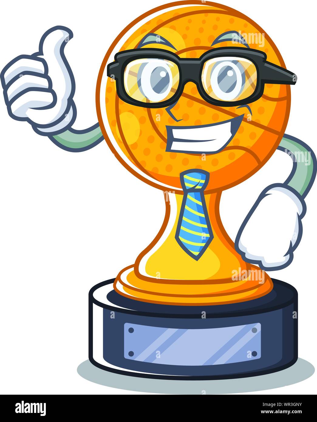 Businessman cartoon basketball trophy display in drawer Stock Vector ...