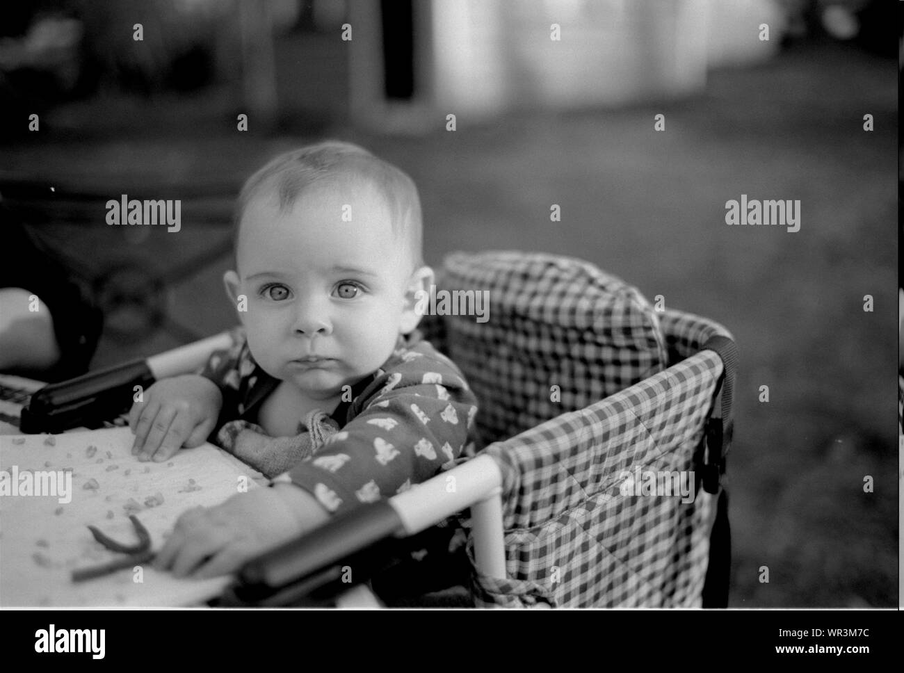 Baby white high chair hi-res stock photography and images - Alamy