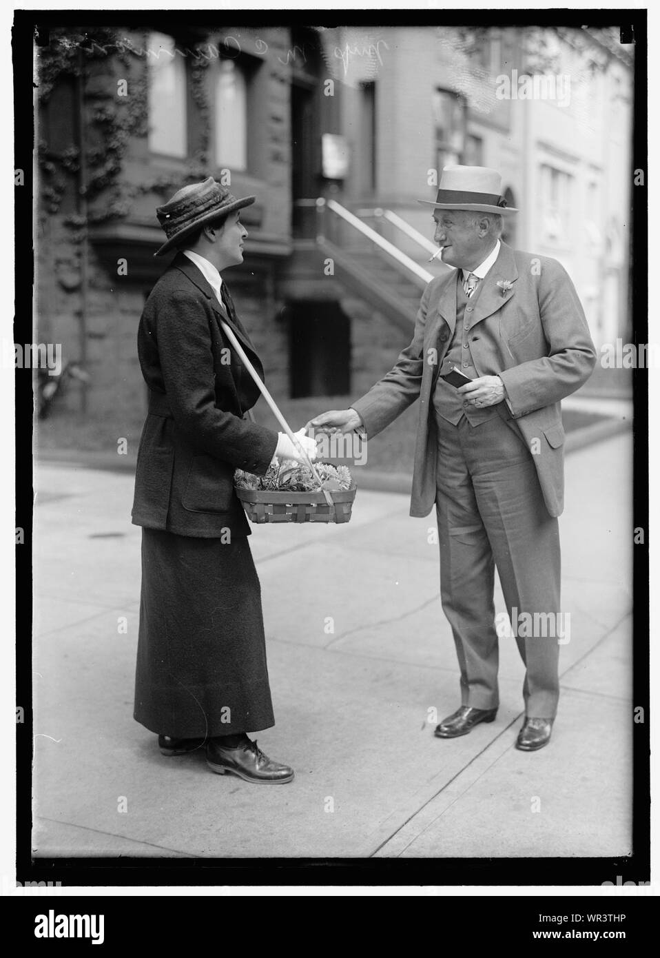 McCAMMON, MRS. ORMSBY. SELLING FLOWERS FOR CHARITY BEFORE METROPOLIS ...