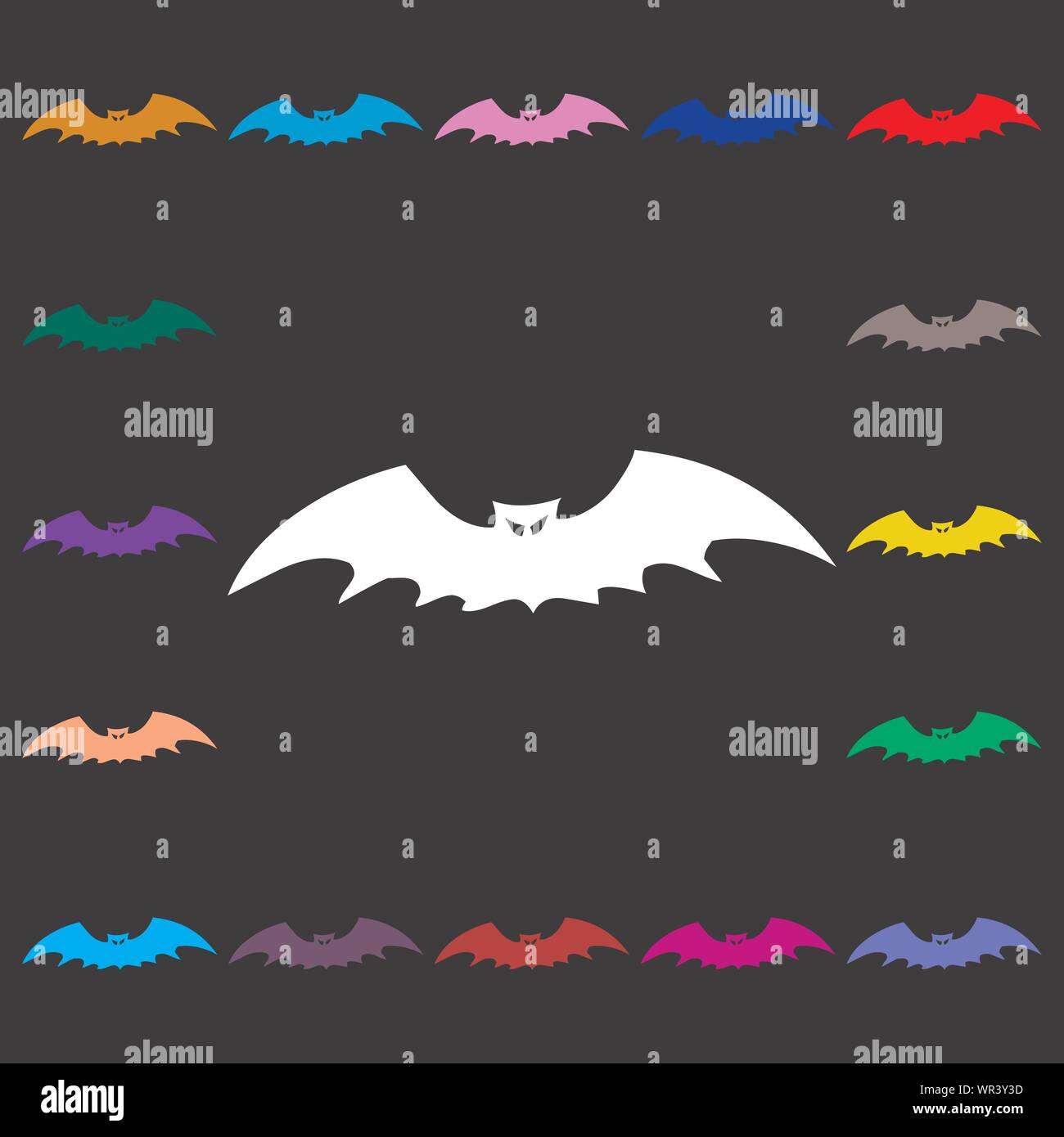 bat iconi sign. Lots of colorful symbols for your design. Vector Stock ...