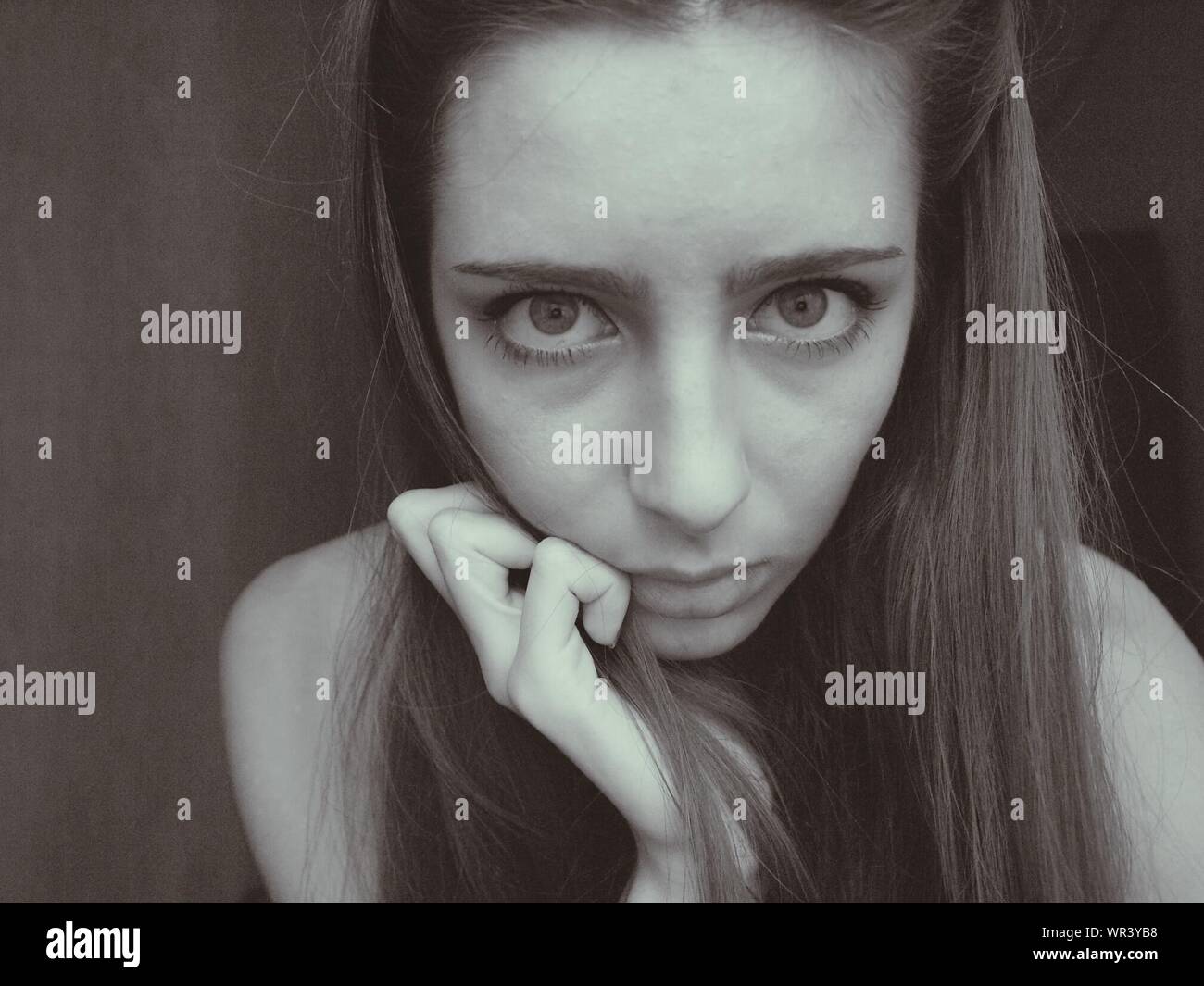 Woman staring into camera hi-res stock photography and images - Alamy