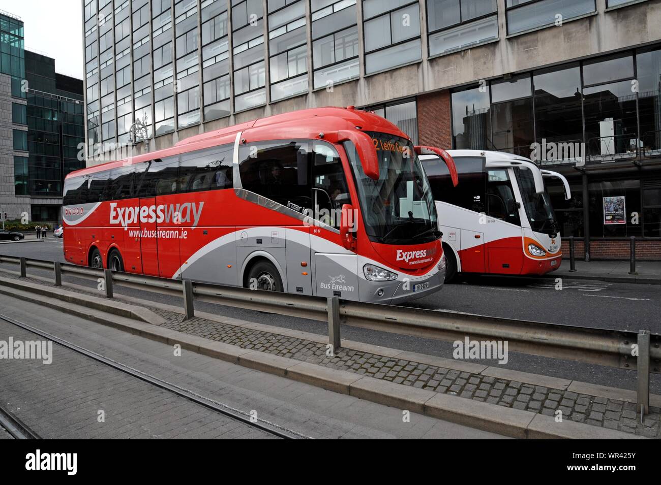 Expressway and Bus Eirann coaches seen outside Busaras bus station ...