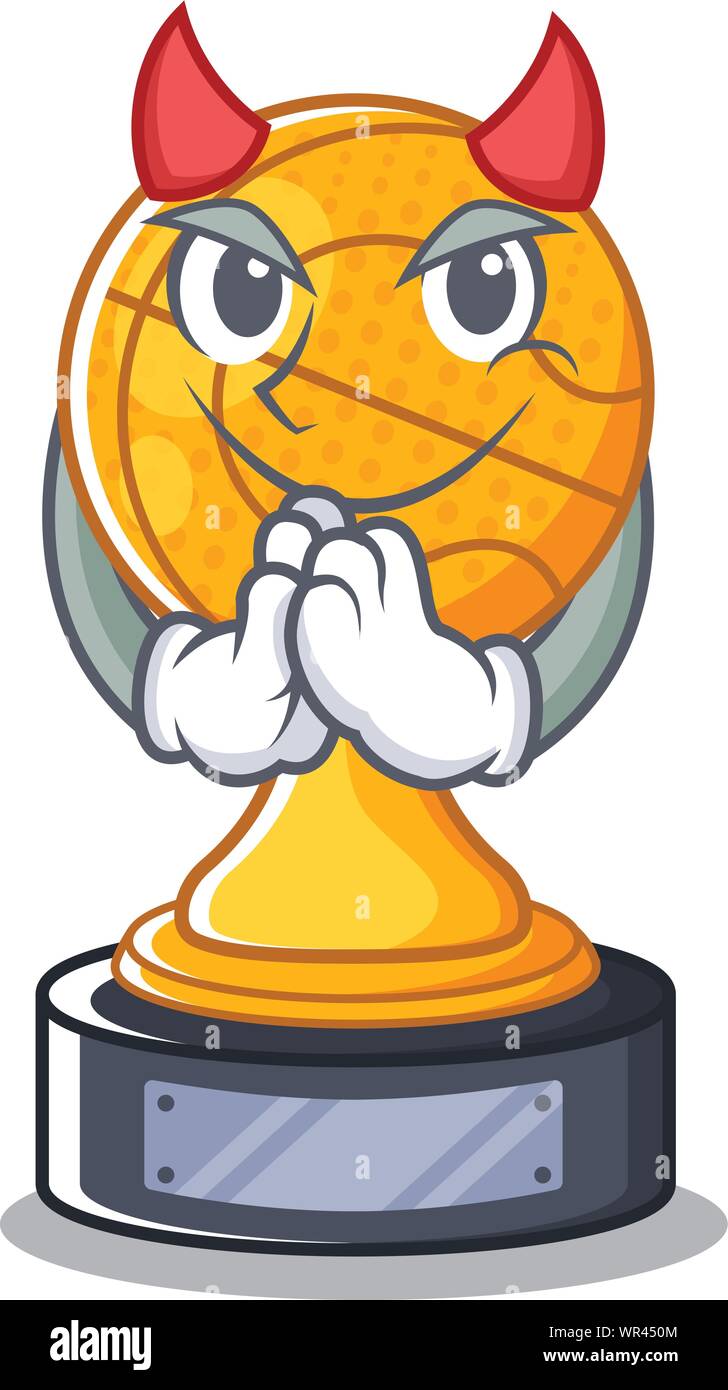 Devil basketball trophy character shaped on cartoon Stock Vector Image ...