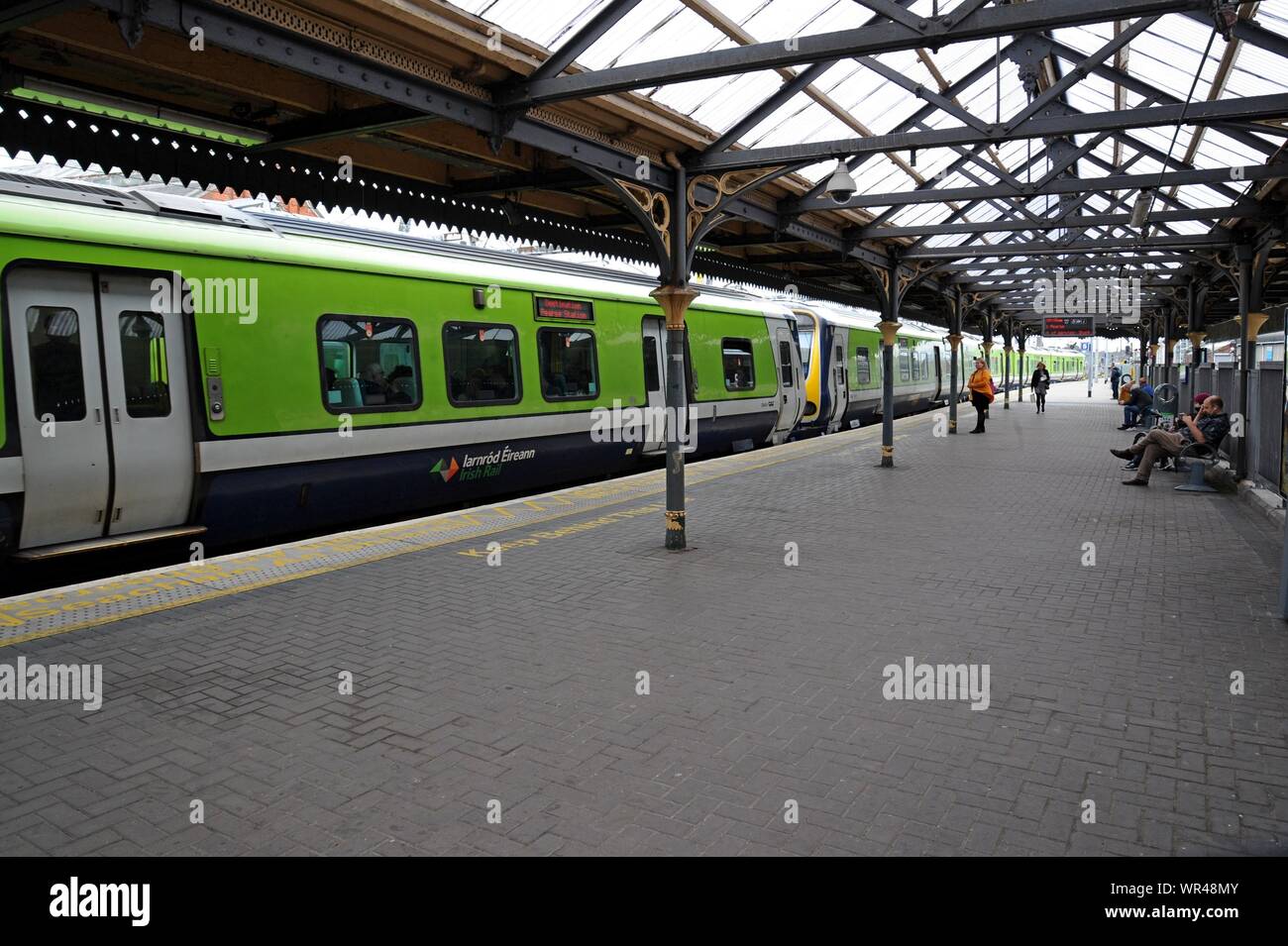 A 29000 Class Commuter train on the DART platforms at Connolly Station ...