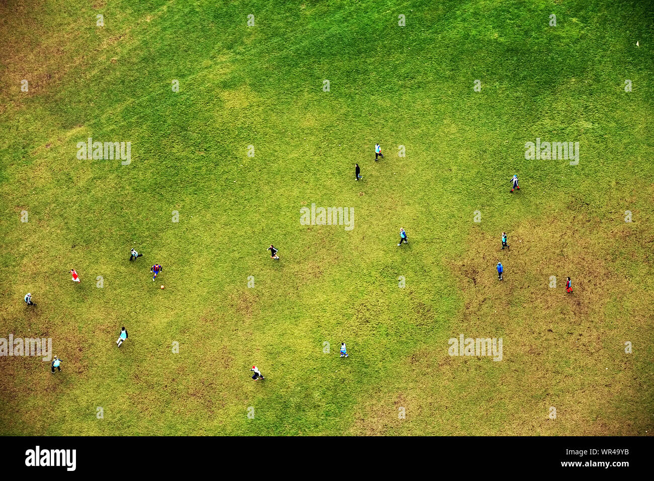 Aerial view of football field hi-res stock photography and images - Alamy