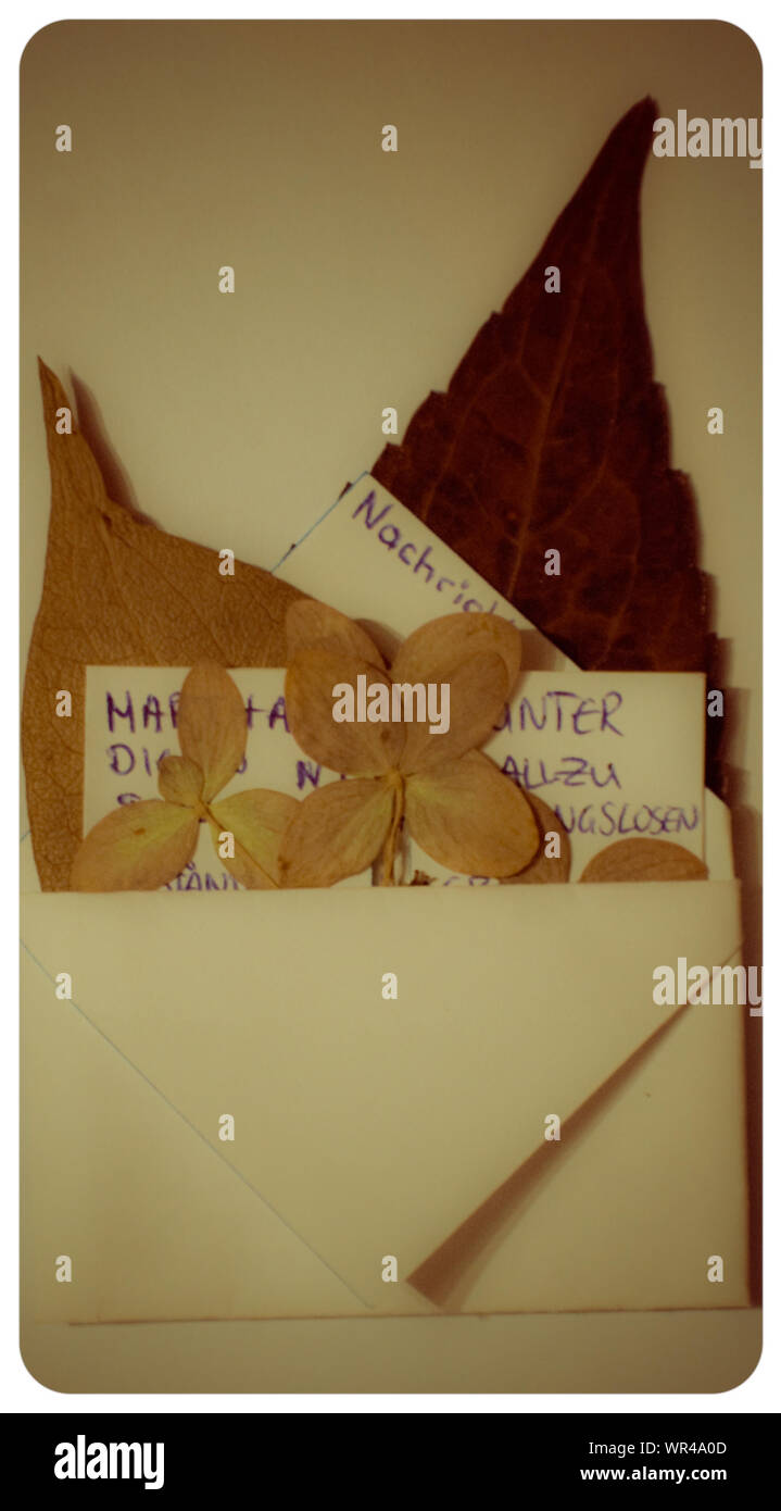 Letter envelope table hi-res stock photography and images - Alamy